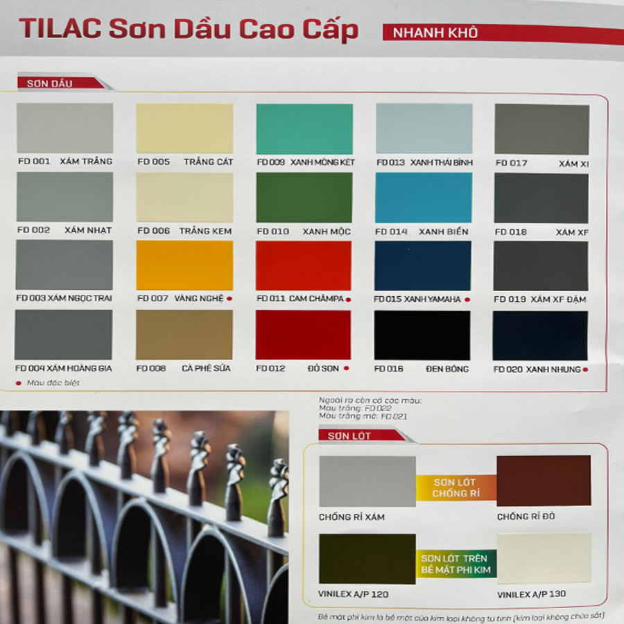 TILAC FD NHANH KHÔ MÀU ĐẶC BIỆT - 20L